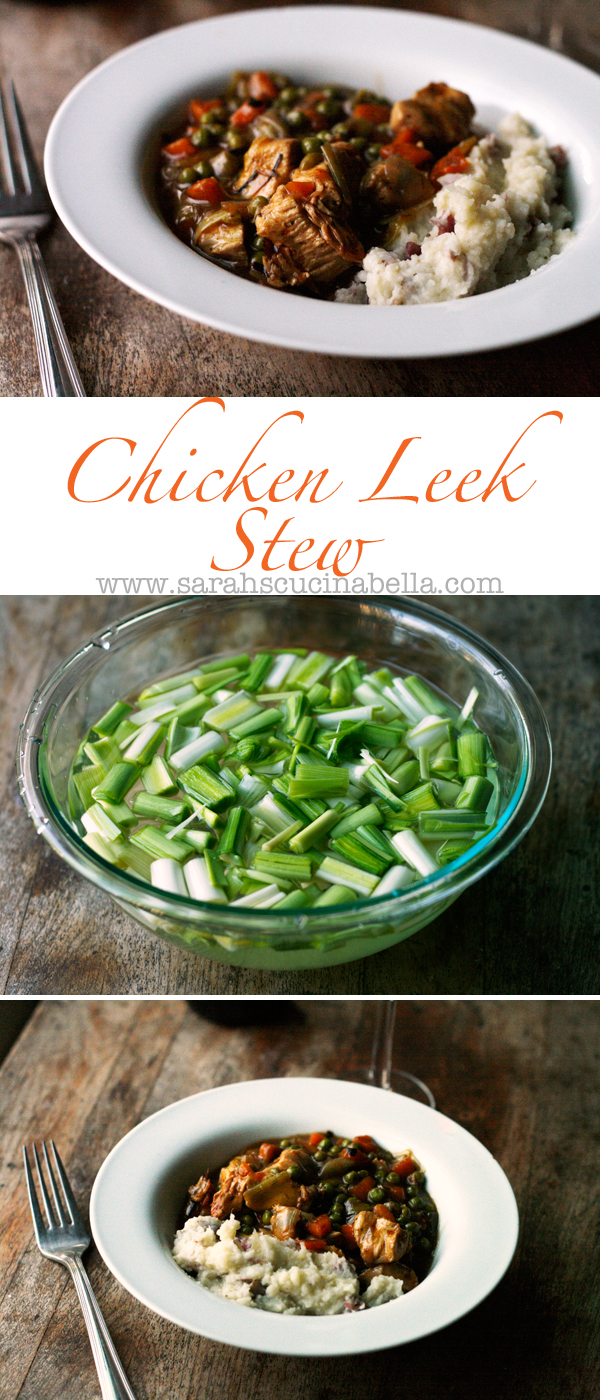 Chicken Leek Stew with Mashed Potatoes Recipe | Sarah's Cucina Bella