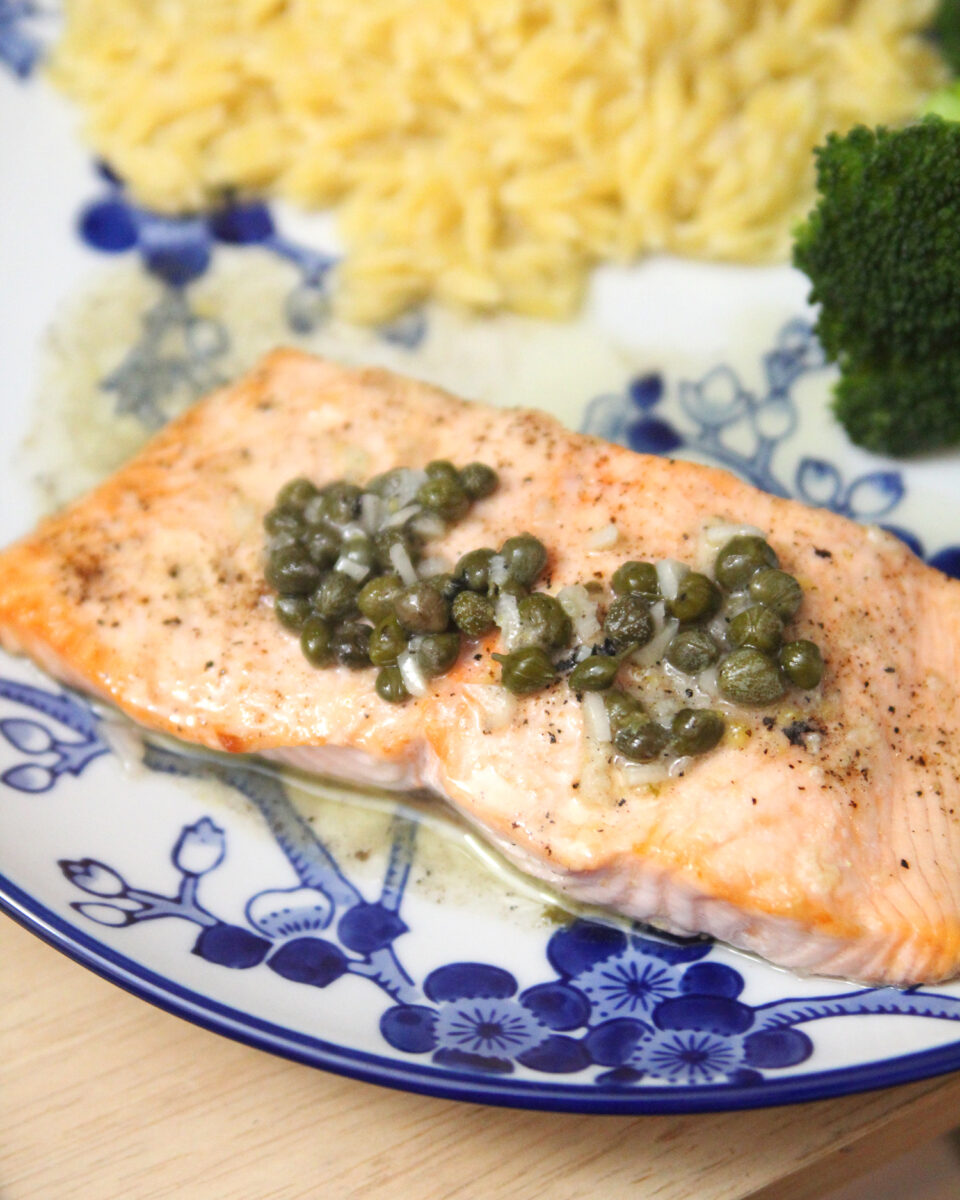 Salmon with Lemon Caper Sauce | Sarah's Cucina Bella