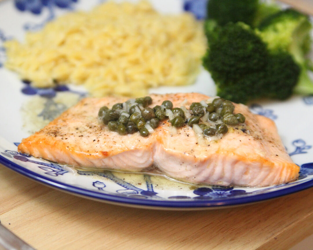 Salmon with Lemon Caper Sauce | Sarah's Cucina Bella